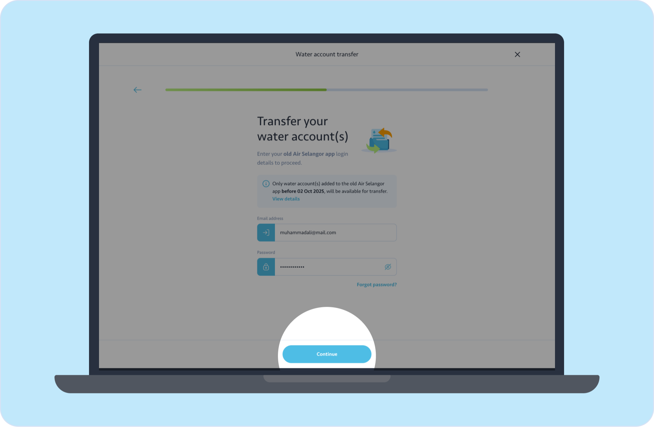 FAQ - Transfer water accounts | Air Selangor