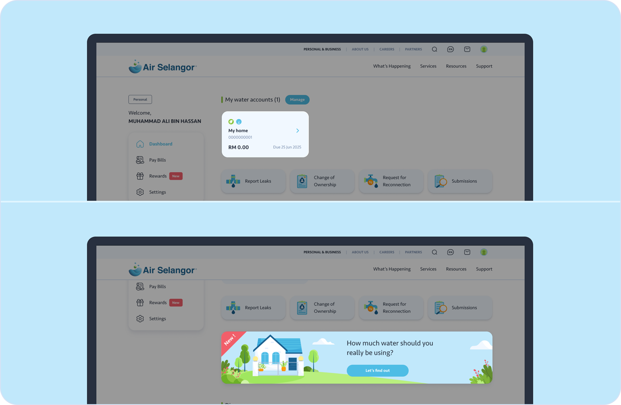 FAQ - Monthly water usage | Air Selangor