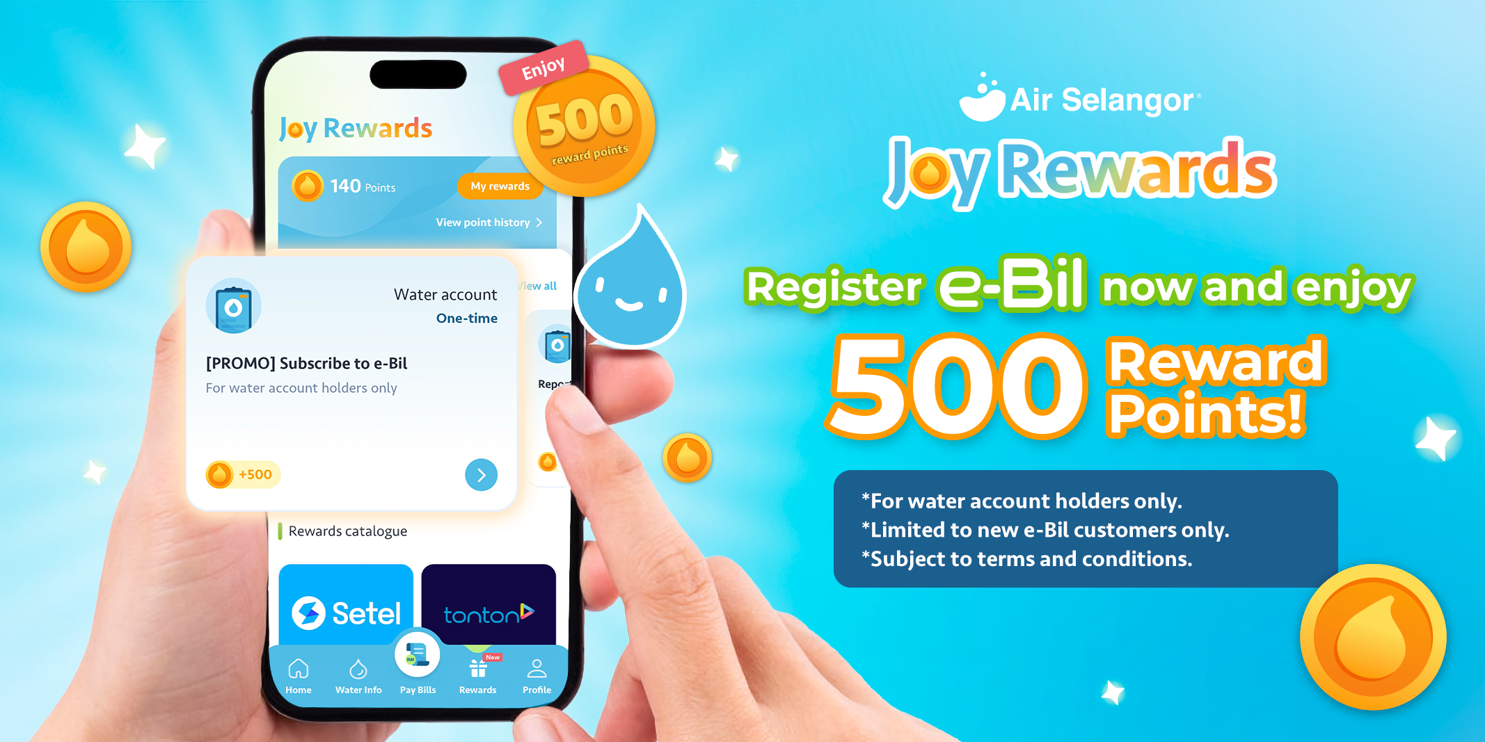 Switch to e-Bil and earn 5x Joy Rewards points!