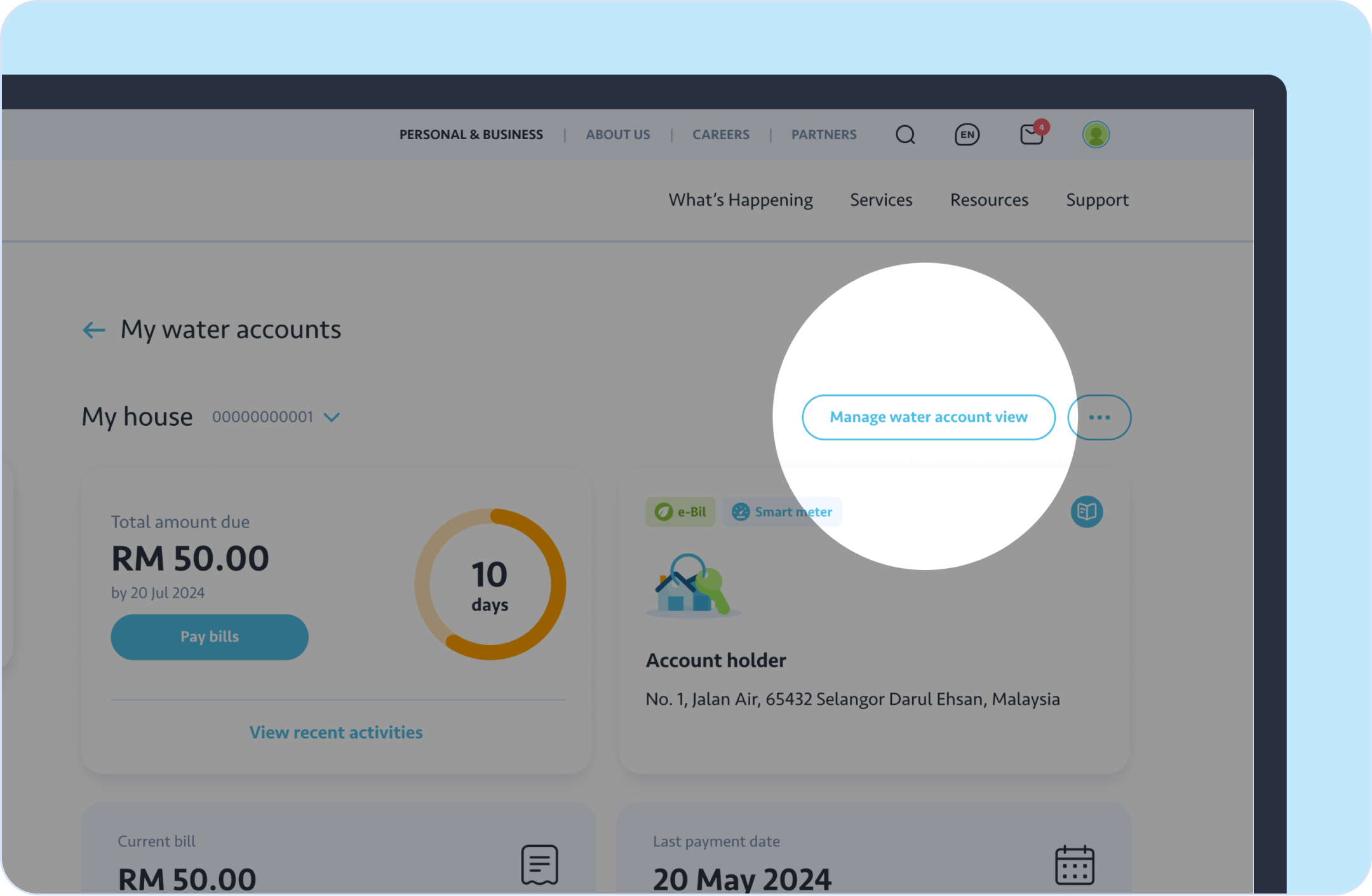 FAQ - Water account details | Air Selangor