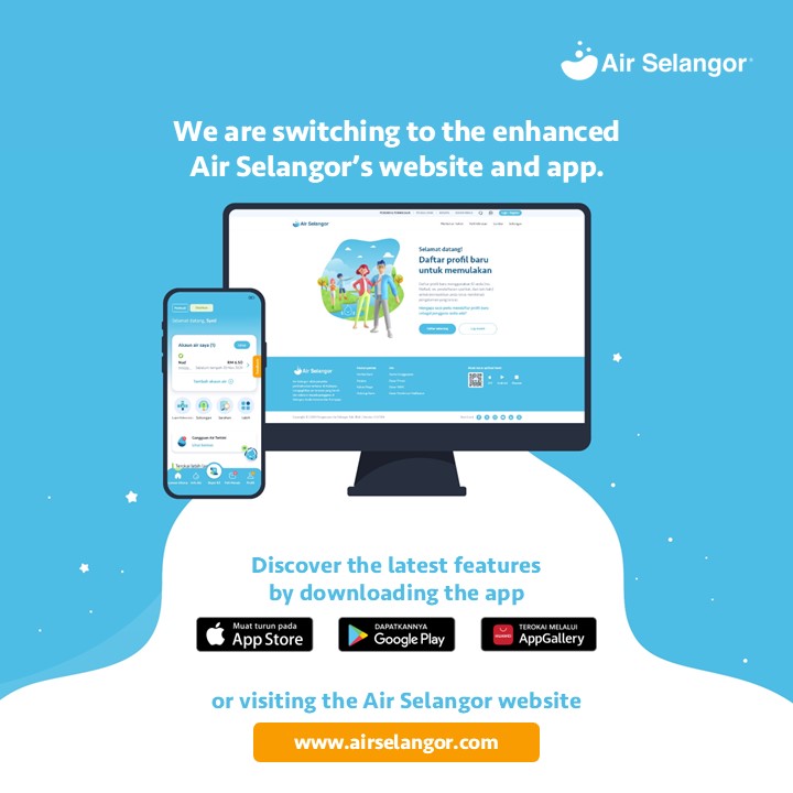 The new Air Selangor website and app | Air Selangor