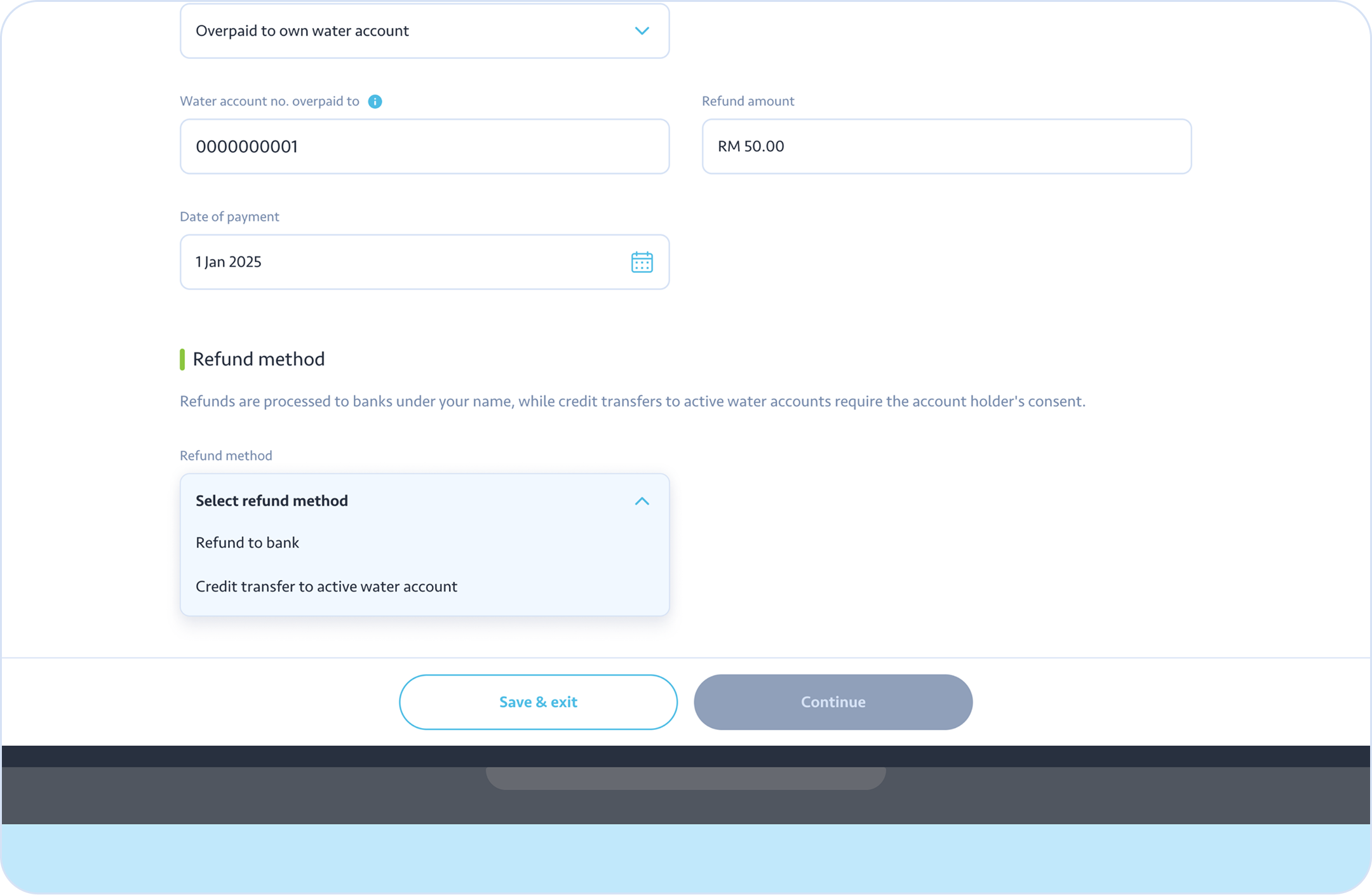 FAQ - Request refund | Air Selangor